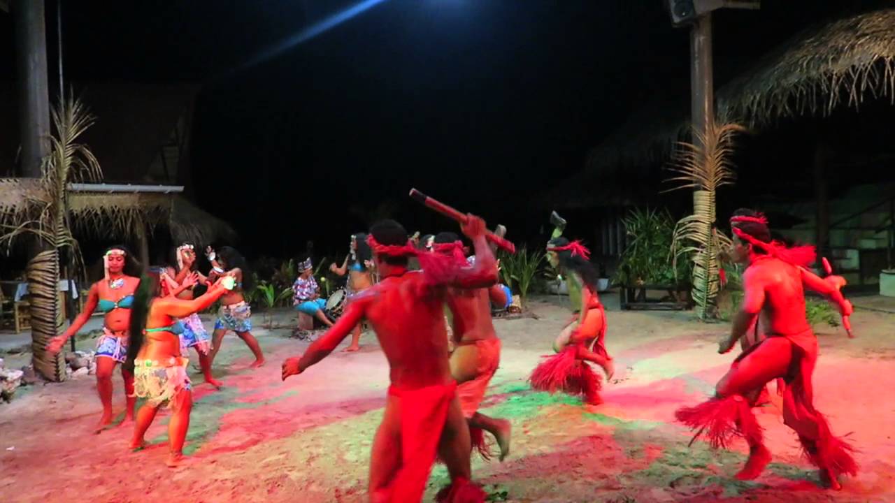 TRADITIONAL TAHITIAN DANCING - Tiki Village, Moorea Island - YouTube