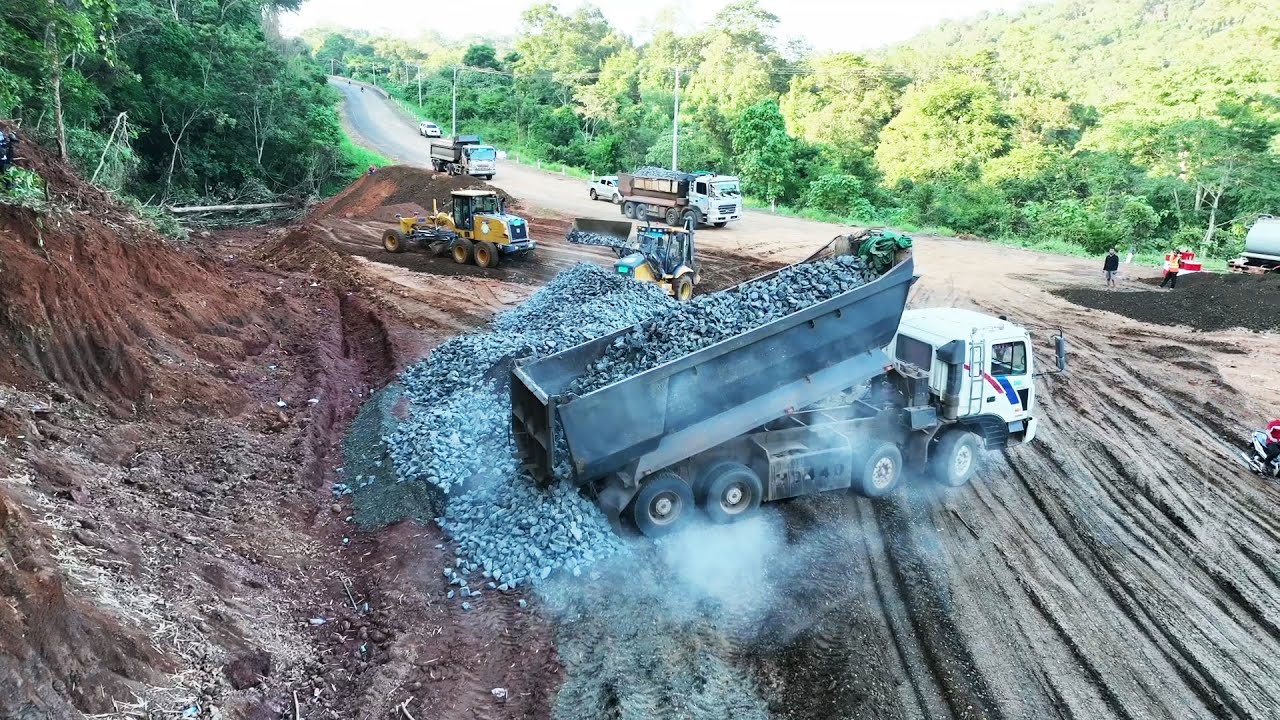Mastering Construction Mountain Road Excellence with Motor Grader ...
