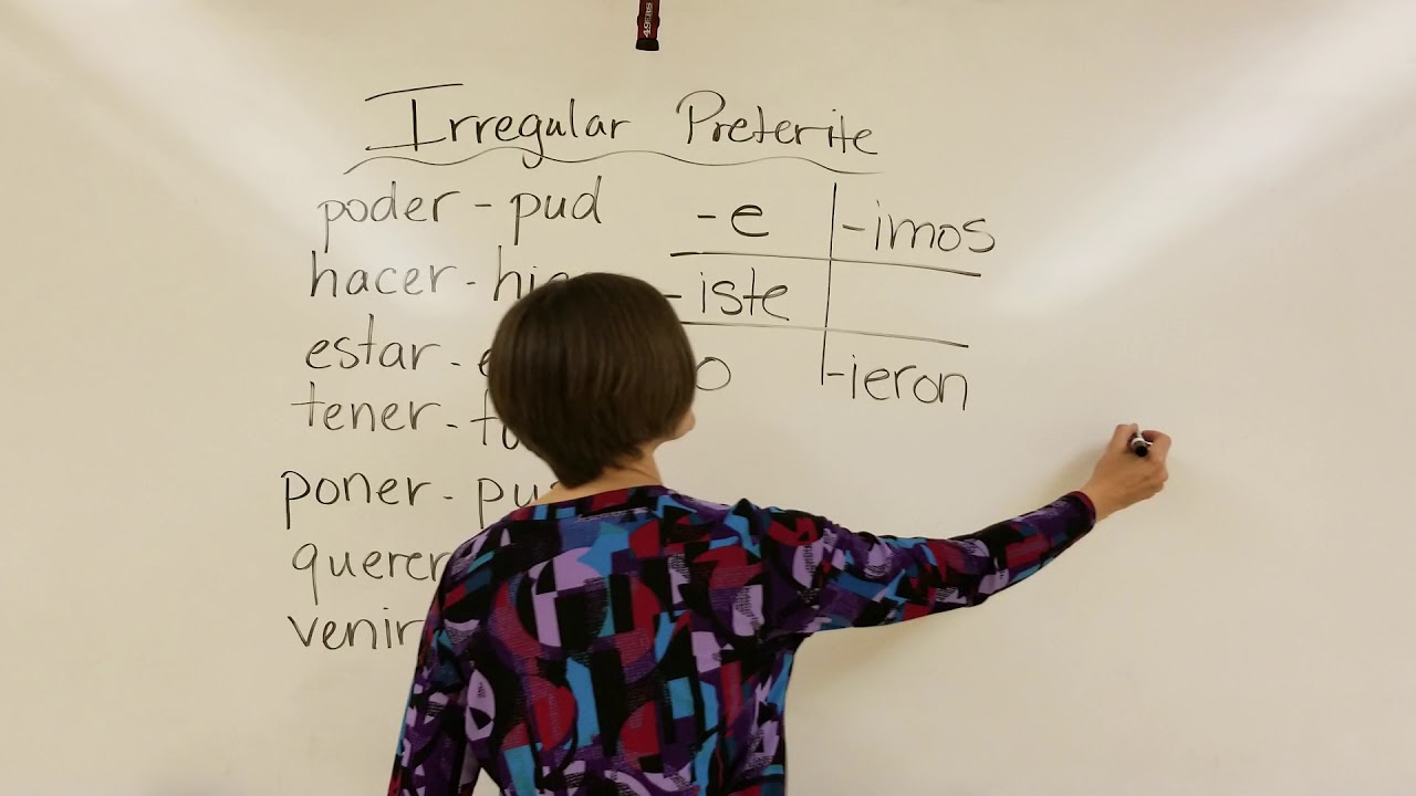 Spanish 2 5B Irregular Preterites - YouTube
