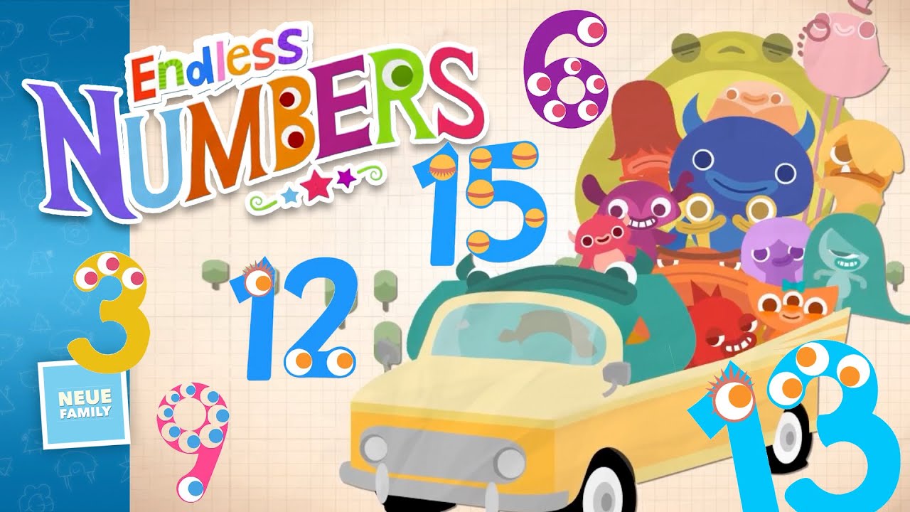 Count & Add with the funniest Number Crew! Endless Monsters 10, 11, 12 ...