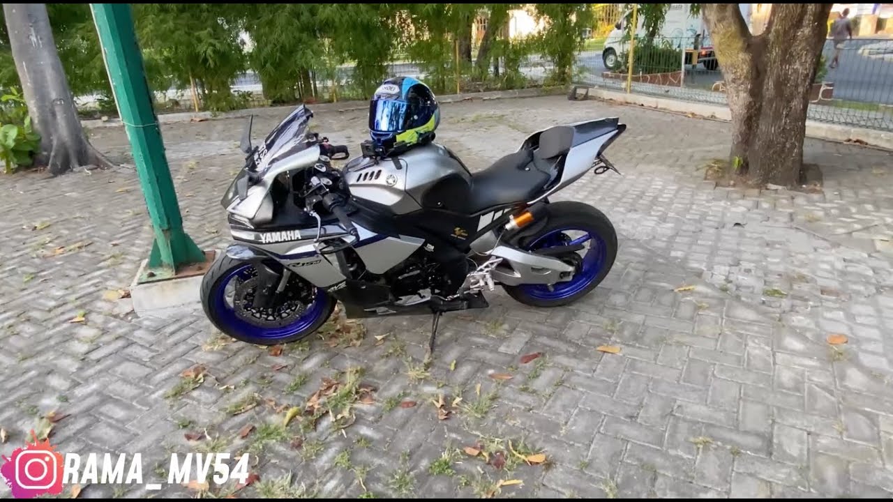 Review R15M (Modif) setelah perbaikan shock depan. - YouTube