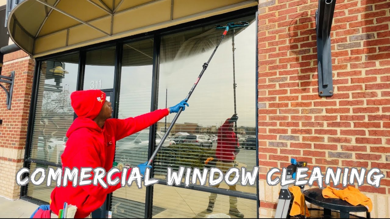 How to Clean Commercial Windows | Pole Work and Traditional - YouTube