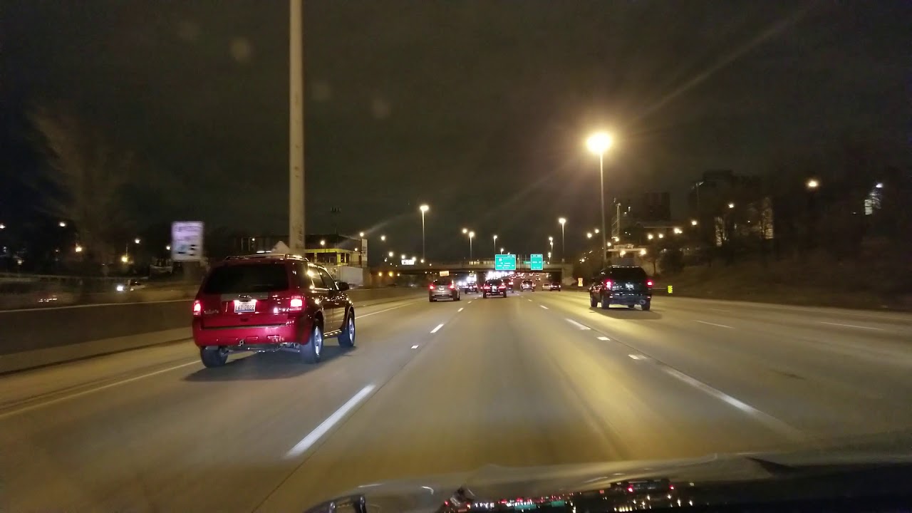 I90-94 east through downtown Chicago. December 24, 2018. - YouTube