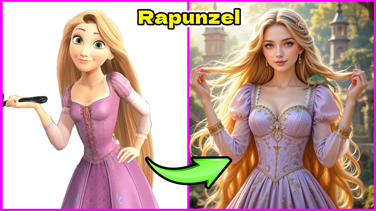 Rapunzel in Real Life - Disney's Tangled Princess + Their Favorite Things! | Flash Quiz - YouTube