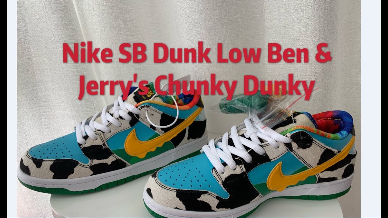 Nike SB Dunk Low Ben & Jerry's Chunky Dunky Unboxing & Review - YouTube