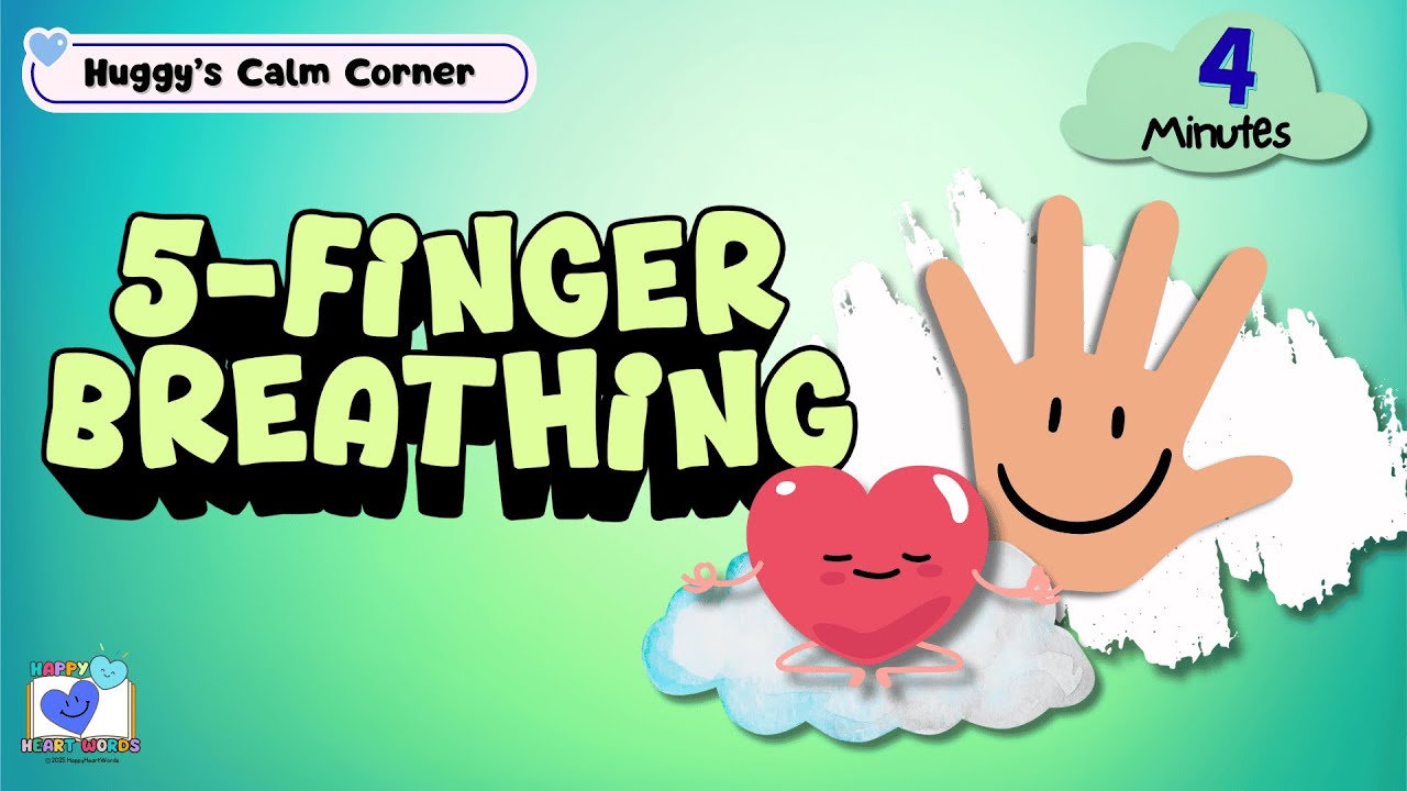 5-Finger Breathing for Kids | Calming Brain Break with Huggy the Happy ...