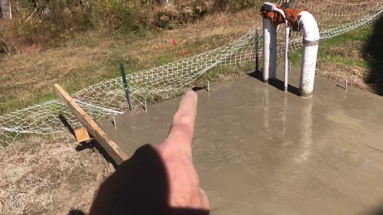 Pouring the Pump House Slab - YouTube