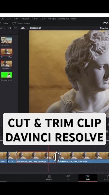 How To Cut a Clip In davinci Resolve - YouTube