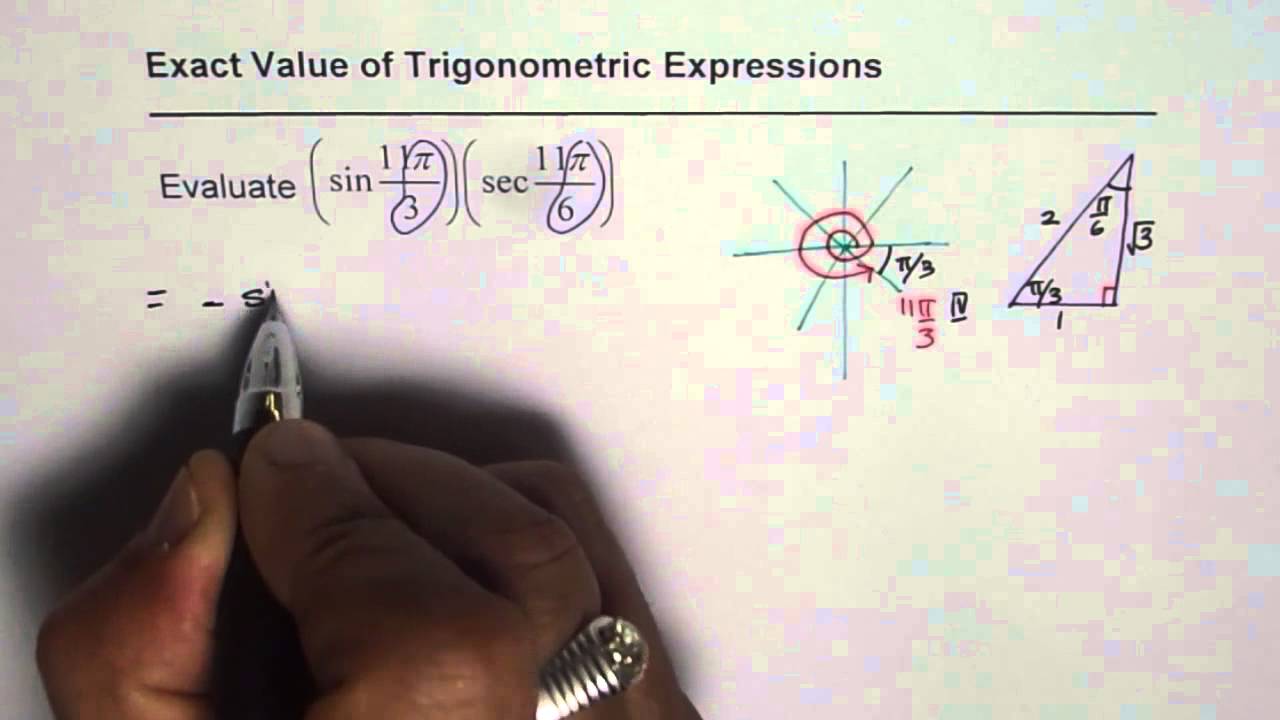Evaluate Exact Value Strategy For Coterminal Trigonometric Radian ...