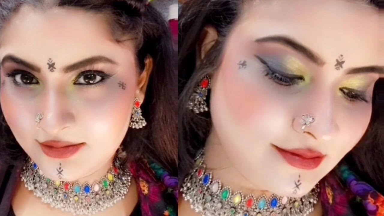 Navratri Makeup Look For Garba | Long Lasting Navratri Makeup Look ...
