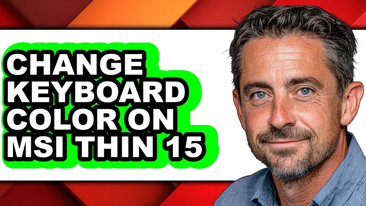 How to Change Keyboard Color on Msi Thin 15 (full Guide) - YouTube
