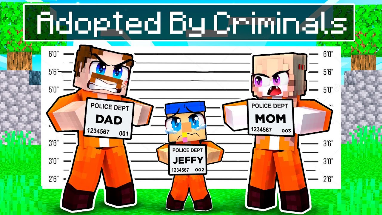 Jeffy is Adopted By a CRIMINAL FAMILY in Minecraft! - YouTube