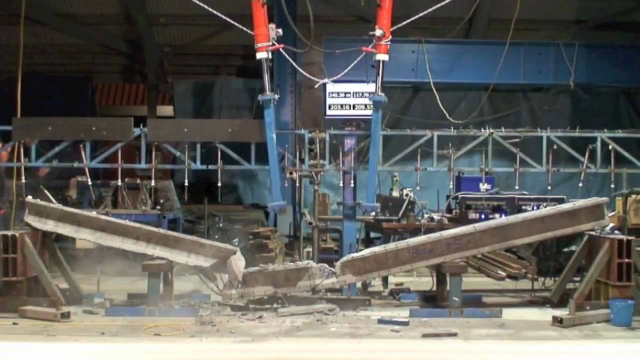 Prestressed Beams at Failure - YouTube