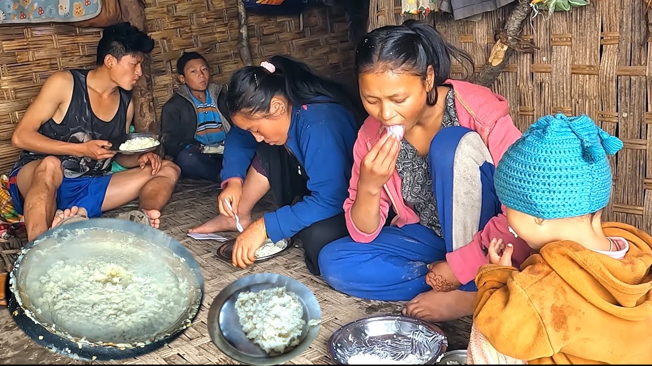 Cooking And Eating Rice Pudding In Pastoral Nepal Shephards Life In Nepal Youtube