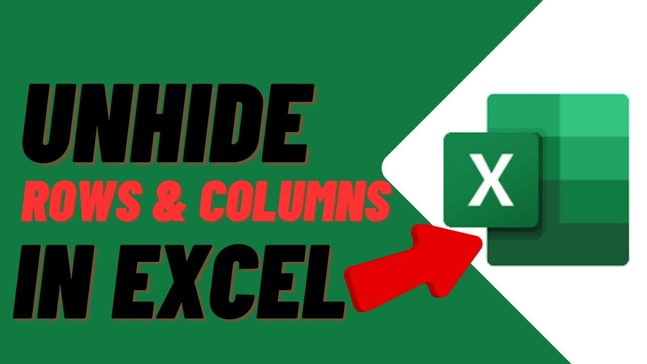 How To Unhide Show Rows Coloumns In Excel Quick And Easy Youtube