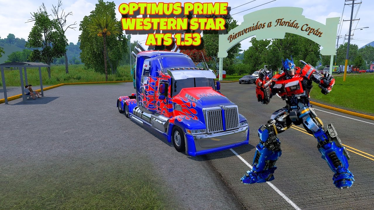 Optimus Prime Western Star ATS 1.53 - YouTube