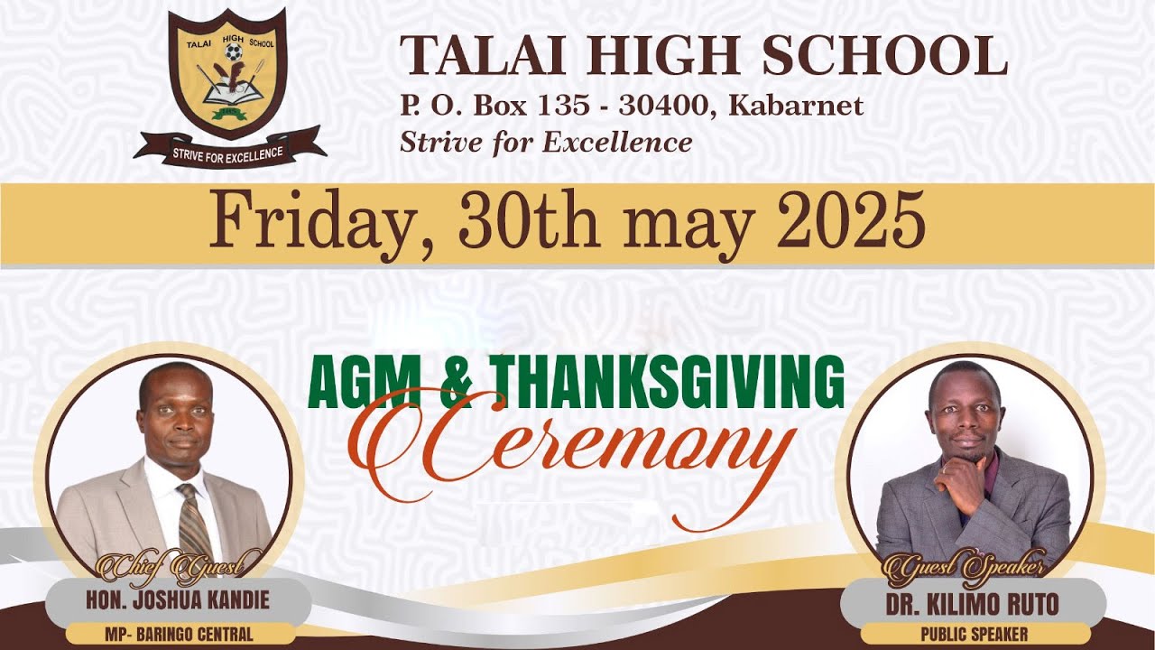 🔴 LIVE : TALAI HIGH SCHOOL ANNUAL GENERAL MEETING (AGM) & THANKSGIVING ...