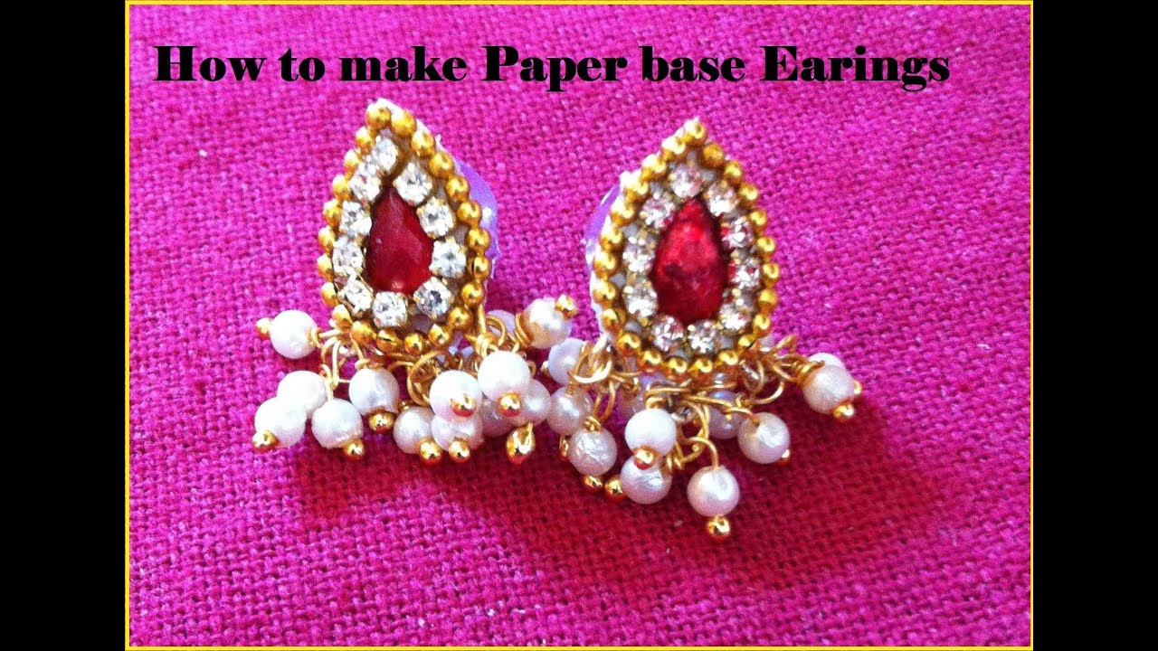 How to make Paper base Earings - YouTube