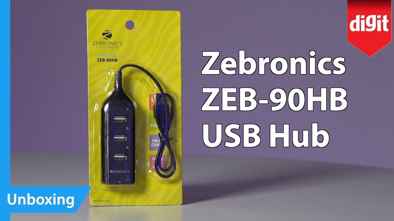 Zebronics ZEB-90HB USB Hub Unboxing - YouTube