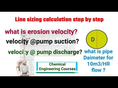 line sizing calculation L2 | how to calculate erosion velocity #pipingdesign #linesizing #design ...