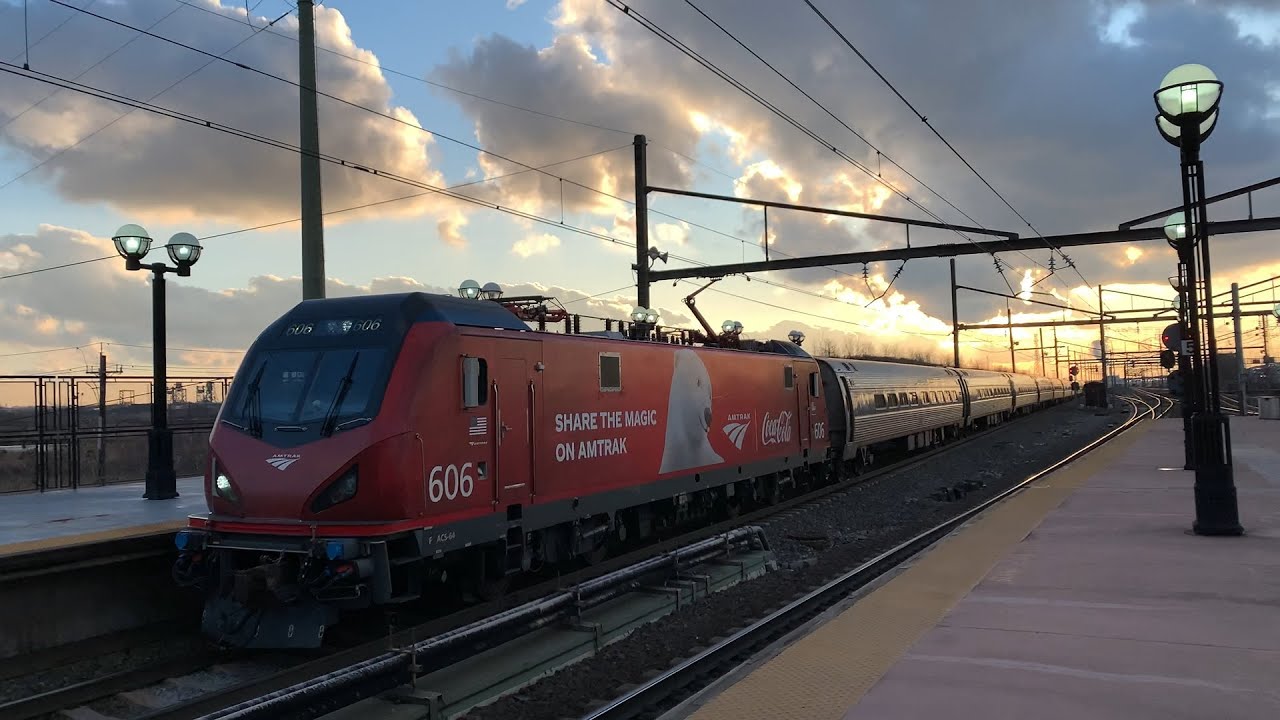 Amtrak ACS-64 #606 with Coca Cola Wrap with train #174 at Secaucus ...
