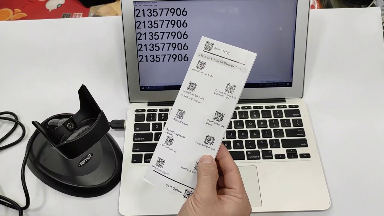 How to set LENVII barcode scanner to scan automatically - YouTube