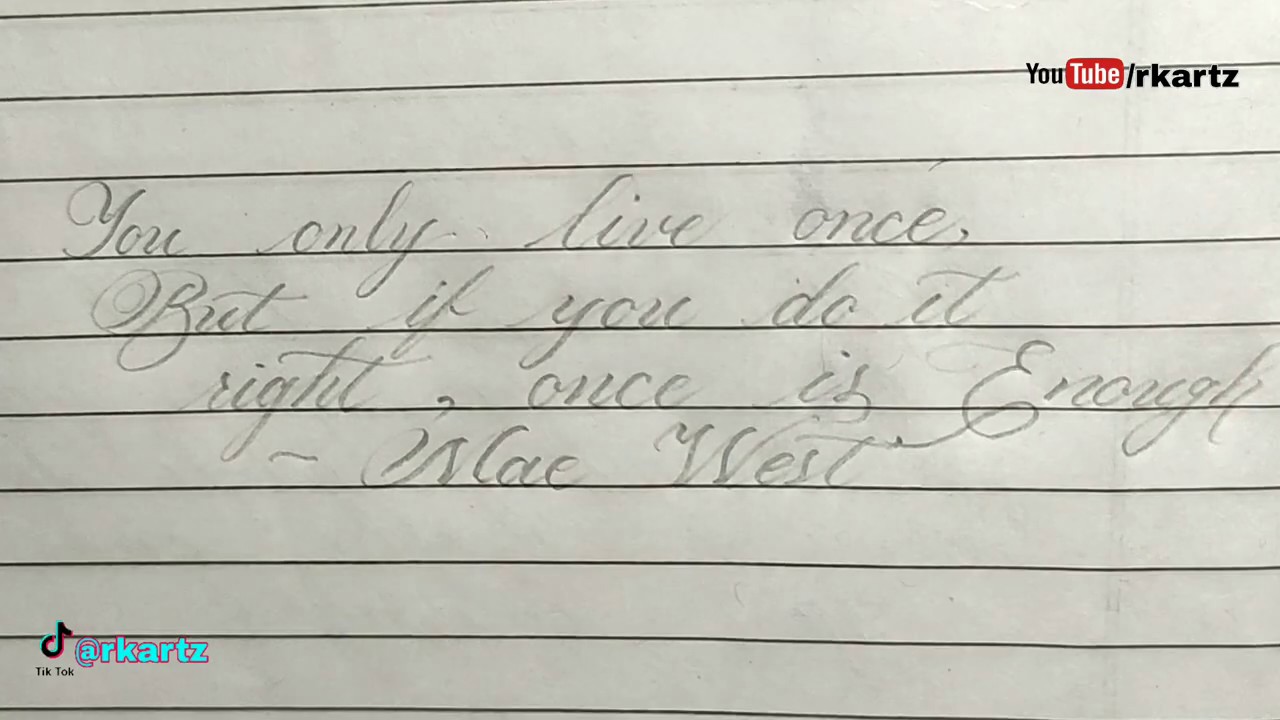 Beautiful handwriting in English cursive | write neat and clean cursive ...