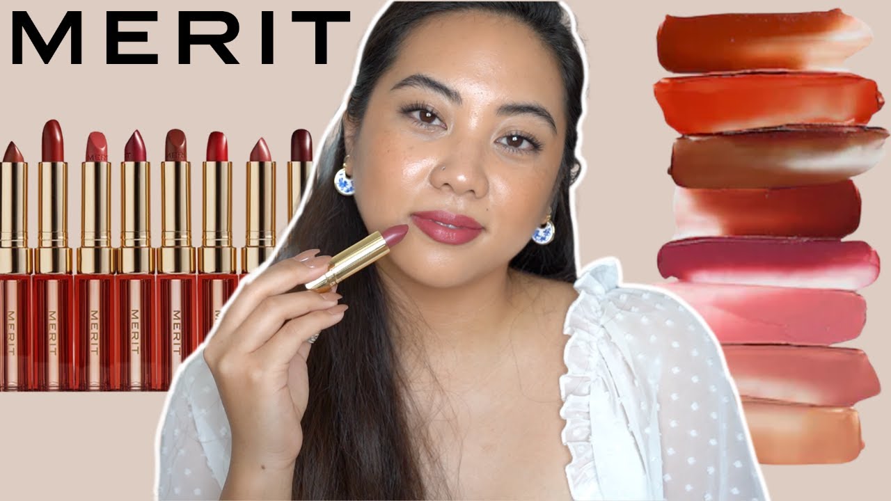 MERIT SIGNATURE LIGHTWEIGHT LIPS | REVIEW, DEMO AND SWATCHES - YouTube