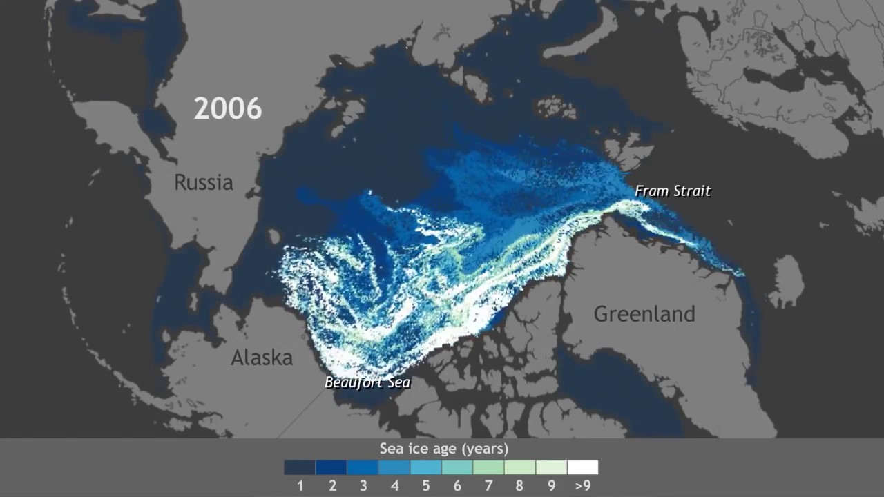 Amazing Portrait of Two Decades of Arctic Sea Ice Change - YouTube