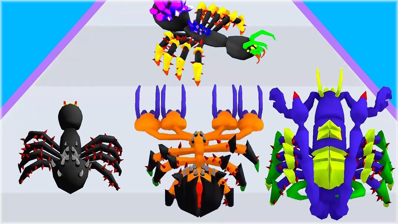 Max Level of Insect Evolution in Spider Shoot Run Game! - YouTube