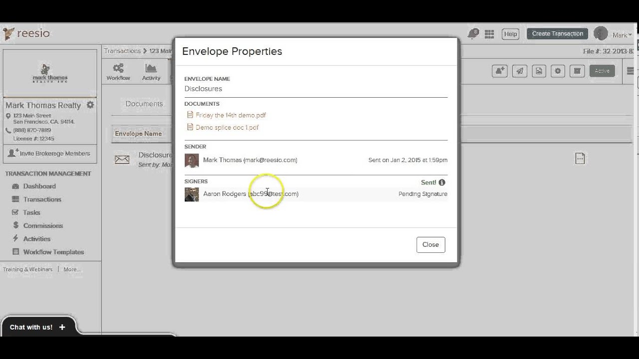 E Signing Documents using Reesio's integration with Adobe EchoSign ...