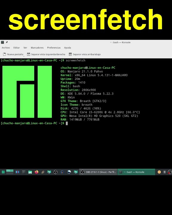 neofetch vs screenfetch vs fastfetch vs pfetch vs macchina y cpufetch [V209] - YouTube
