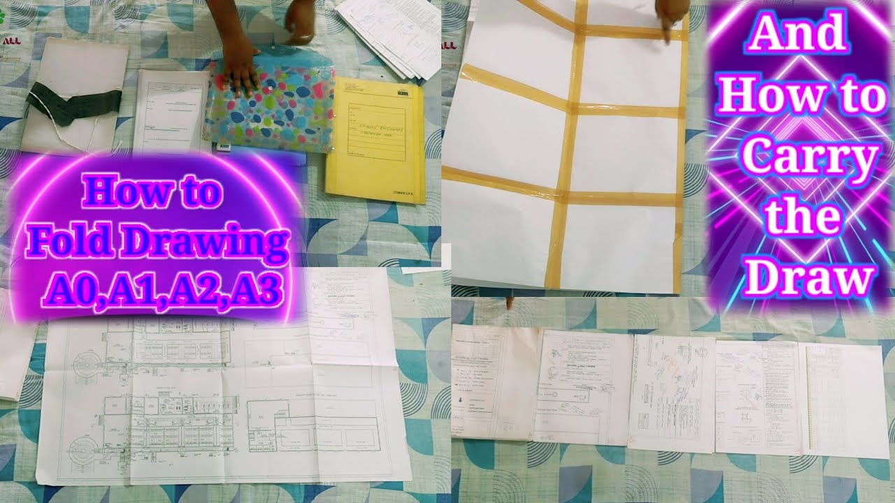 How to Fold Drawing Sheet of Size A0 to A3 . How to Arrange Drawing ...