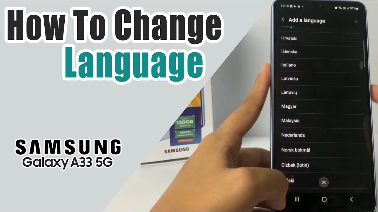 How To Change Language On Samsung A33 5G - YouTube