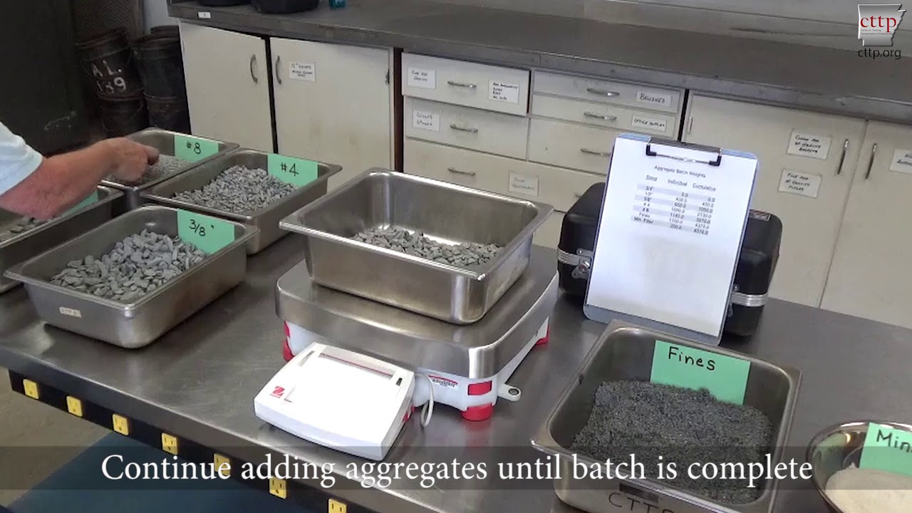 Batching Asphalt Specimens - YouTube