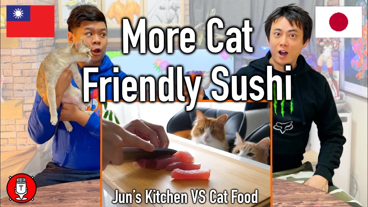 #101 Japanese React to JunsKitchen "Sushi for Cats" - YouTube