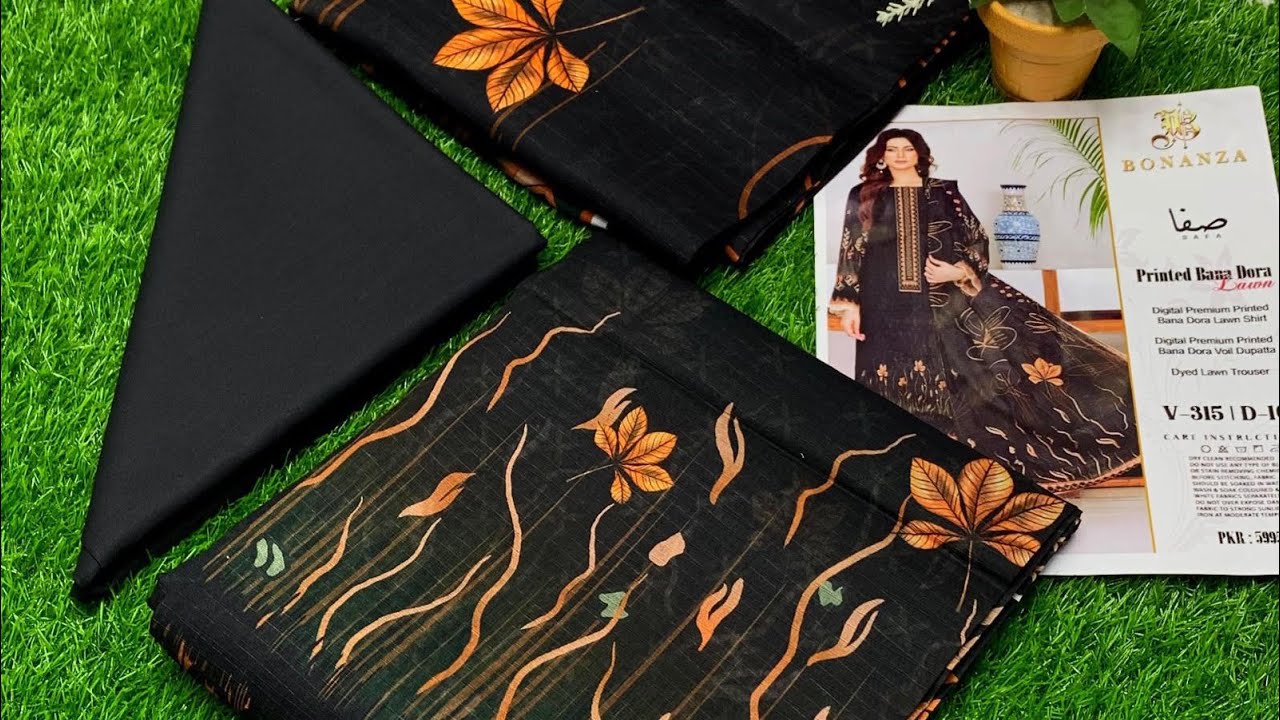 Bonanza Printed Bana Dora Lawn || By Turas Textile - YouTube