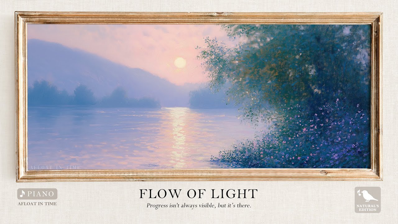Flow of Light | Piano Music with Water Sounds | Work Study Reading ...