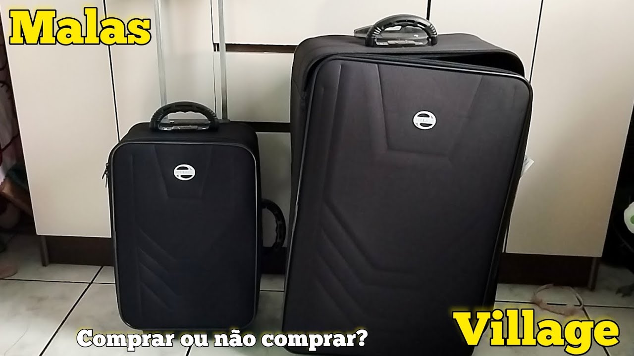 RESENHA de primeiras impressões das MALAS DE VIAGEM VILLAGE/Kit 2 ...