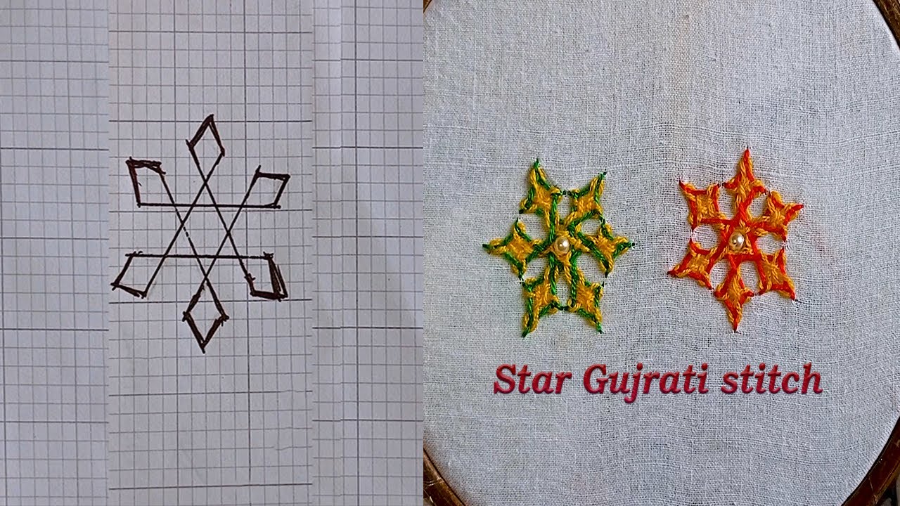 Hand embroidery Gujrati stitch tutorial: Kutch work/Sindhi work - YouTube