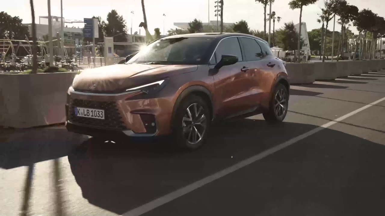 The new Lexus LBX in Sonic copper bi-tone Driving Video - YouTube