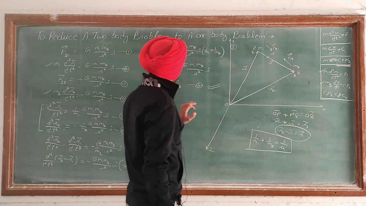 To Reduce Two body Problem To A One Body Problem - YouTube