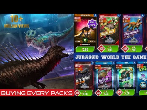 Buying Every Packs In Jurassic World The Game || Also Purchasing