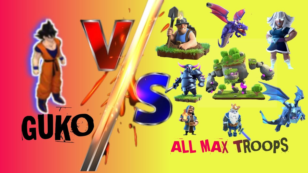 GUKO HEROS VS ALL MAX TROOPS #attack #clashofclans #gaming #youtube ...