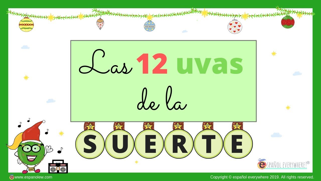 🍇´LAS 12 UVAS DE LA SUERTE'🎉 - Nivel fácil- Descubre y celebra la ...
