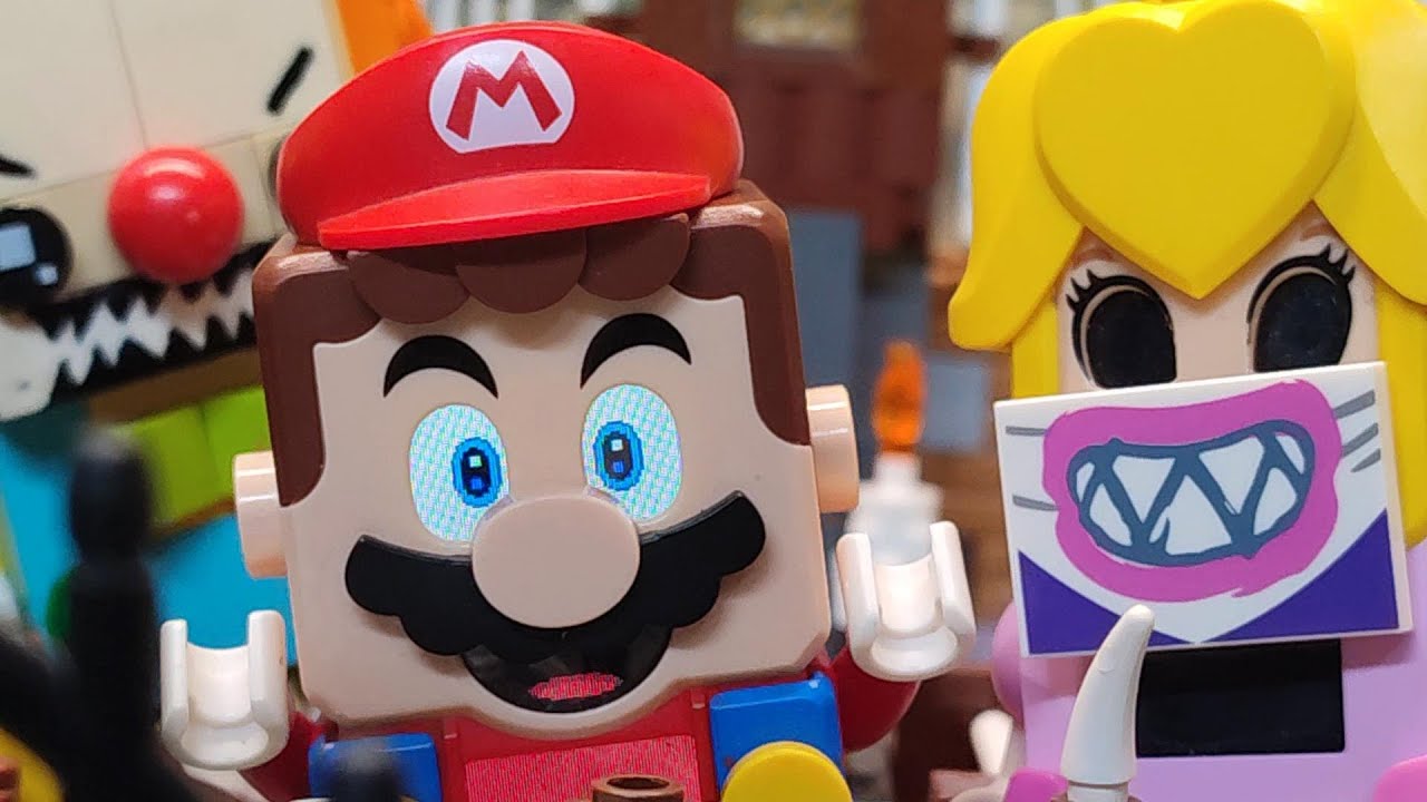 LEGO Mario Scary Surprise The Quest to save feaky Peach/ Peach eat you ...
