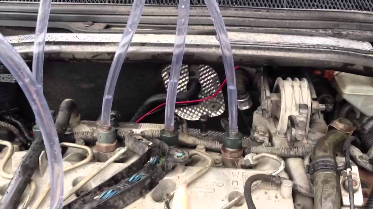 Volvo D5 injector bypass test - YouTube