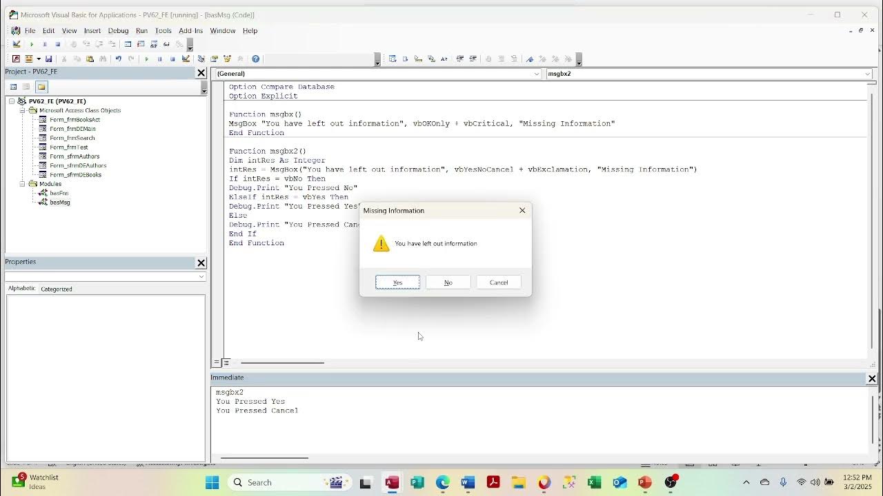 MS Access Visual Basic for Applications: Basic - YouTube