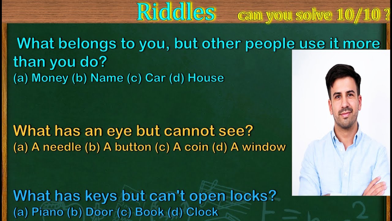 English Riddles Quiz | Practice and Speak English with Common Sentences ...