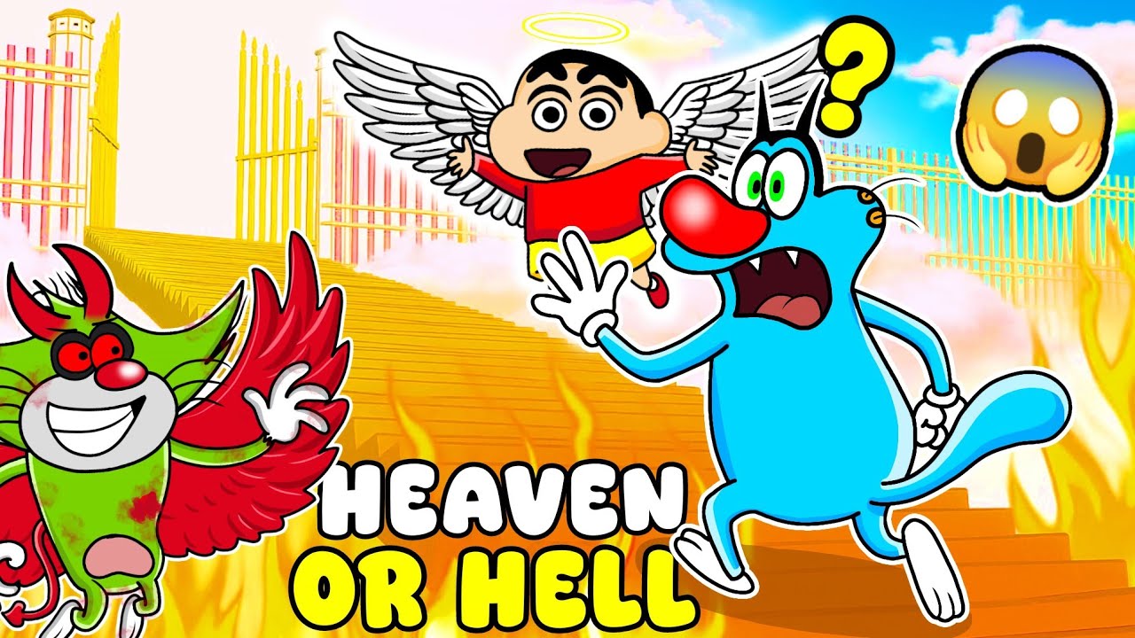 Roblox Oggy Going Hell To Heaven With Jack And Shinchan - YouTube